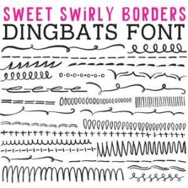 cg sweet swirly borders dingbats
