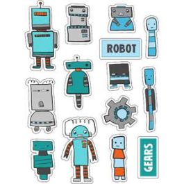 ml colorful robots stickers