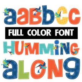 humming along color font
