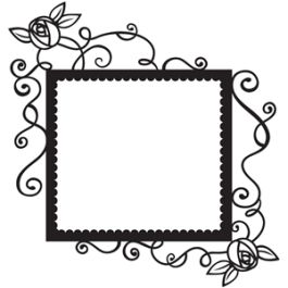 curlicue rose frame