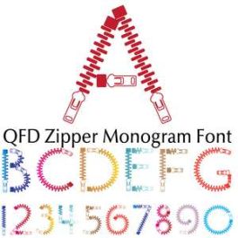 qfd zipper monogram font