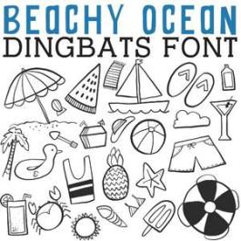 cg beachy ocean dingbats