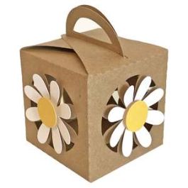 fold over box with daisy windows