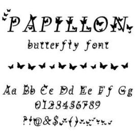 papillon butterfly font
