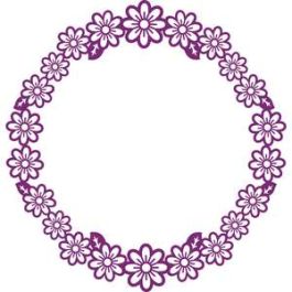 spring flowers circle frame
