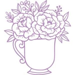 tea cup floral