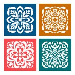 middle eastern tiles stencils