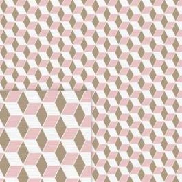brown pink geometric pattern