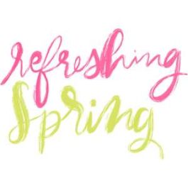 refreshing spring word art