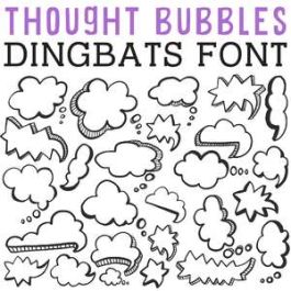 cg thought bubbles dingbats
