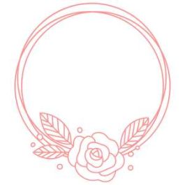 floral rose monogram frame|322119