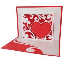 love heart pop up card|322358