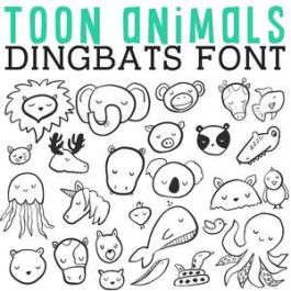 cg toon animals dingbats