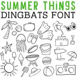 cg summer things dingbats