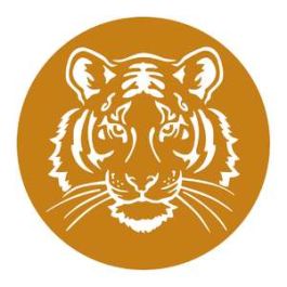 tiger face in circle