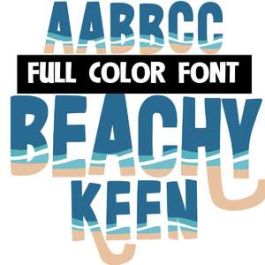 beachy keen color font