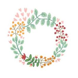 painted flower wreath