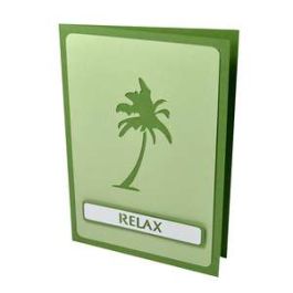 palm tree relax stencil card