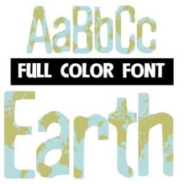 earth color font
