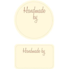 set of 2 handmade by labels