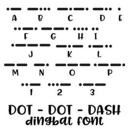 dot dot dash morse code font