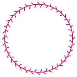 baseball stitch circle