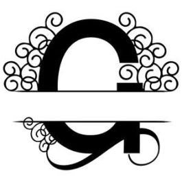 g split monogram family name