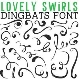 cg lovely swirls dingbats