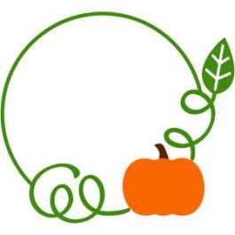 swirl pumpkin monogram frame