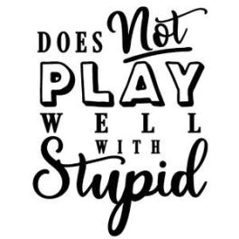 does not play well with stupid