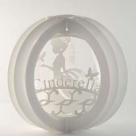 3 layered pop up sphere cinderella
