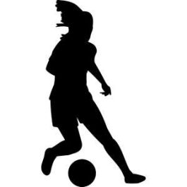 girl soccer player silhouette