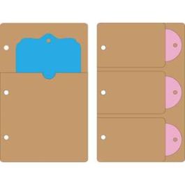 mini 3-ring binder pocket pages and tags set