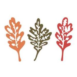 fall leaves with patterns