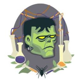 halloween frank face