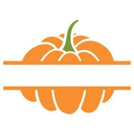 split pumpkin nameplate
