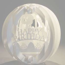 four layered pop up sphere birthday