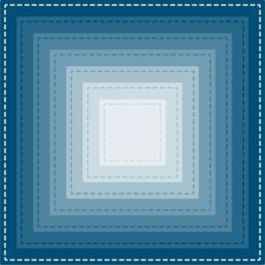 stitched square nesting shape