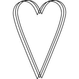 skinny heart wire frame