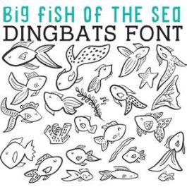 cg big fish of the sea dingbats