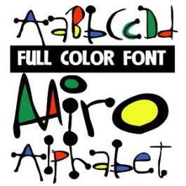 miro alphabet color font