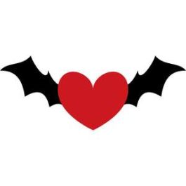 heart with bat wings