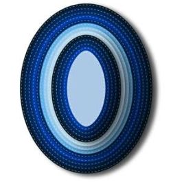 nested stitched ovals|333049