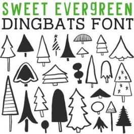 cg sweet evergreens dingbats