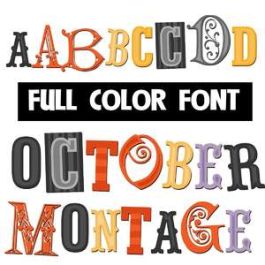 october montage color font