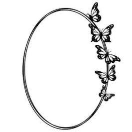 oval butterfly frame