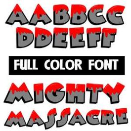 mighty massacre color font