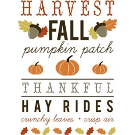 fall harvest print and cut