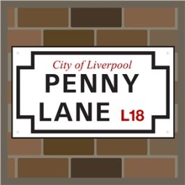 penny lane road sign