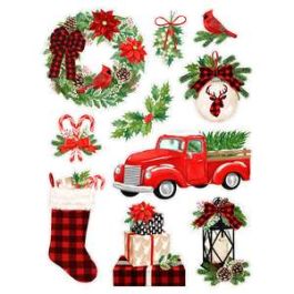 rustic christmas stickers